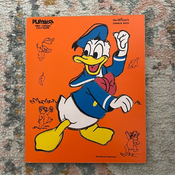 Disney | Toys | Disney Playskool Vintage Donald Duck Puzzle | Poshmark